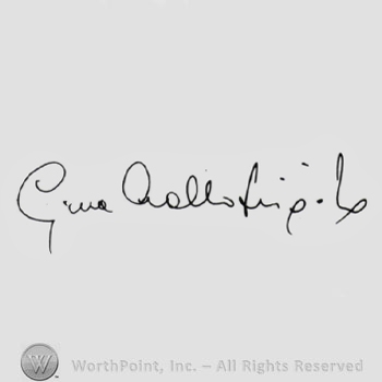 Mark with Signature: Gina Lollobrigida. | #588953