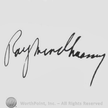 Mark with Signature: Raymond Massey. | #588963