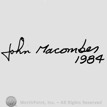 Mark with Bold handwritten John Macomber, 1984 | #58911