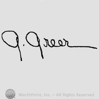 Mark with Handwritten signature G. Greer | #58919