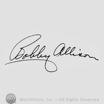 Mark with Signature: Bobby Allison. | #589472