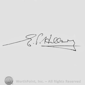 Mark with Signature: Sir Edmund Hillary. | #589534