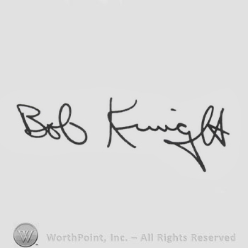 Mark with Signature: Bobby Knight. | #589547