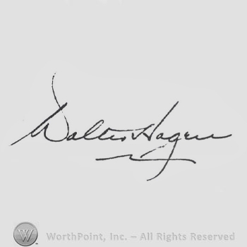 Mark with Signature: Walter Hagen. | #589654