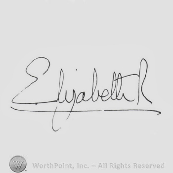 Mark with Signature: Queen Elizabeth II. | #589713