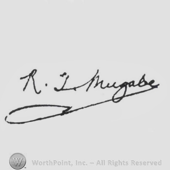 Mark with Signature: Robert Mugabe. | #589739
