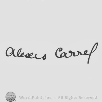 Mark with Signature: Alexis Carrel. | #589796