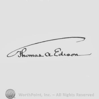 Mark with Signature: Thomas A. Edison. | #589807