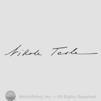 Mark with Signature: Nikola Tesla. | #589842