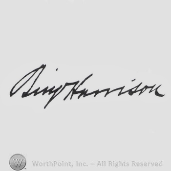 Mark with Signature: Benjamin Harrison. | #589861