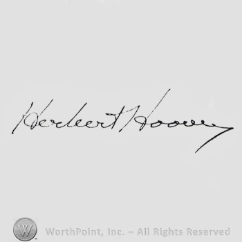 Mark with Signature: Herbert Hoover. | #589863