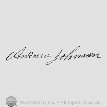 Mark with Signature: Andrew Johnson. | #589865