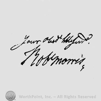Mark with Signature: Robert Morris. | #591000