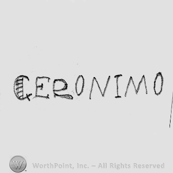 Mark with Signature: Geronimo. | #591012