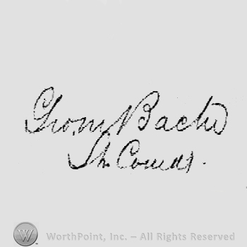 Mark with Signature: George M. Bache. | #591058