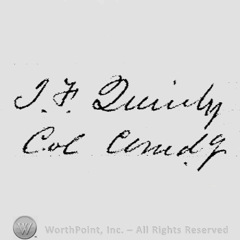 Mark with Signature: Issac F. Quinby. | #591066