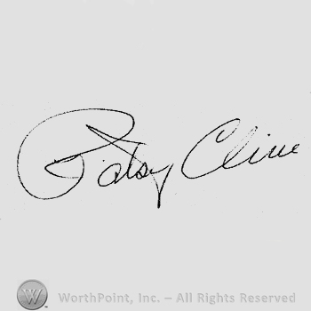 Mark with Signature: Patsy Cline. | #591104