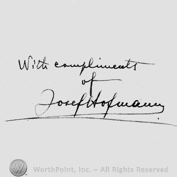 Mark with Signature: Josef Hofmann. | #591164