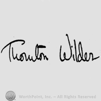 Mark with Signature: Thornton Wilder. | #591216
