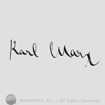 Mark with Signature: Karl Marx. | #591223