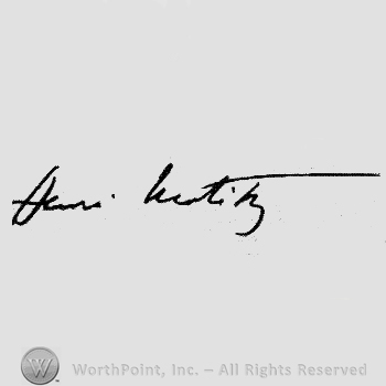 Mark with Signature: Henri Matisse. | #591225