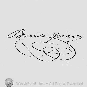 Mark with Signature: Benito Juarez. | #591226