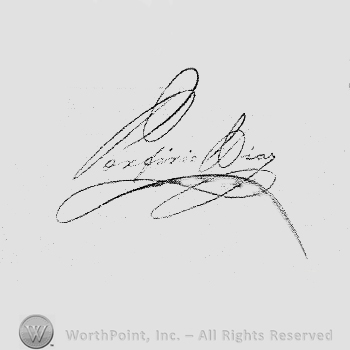 Mark with Signature: Porfirio Diaz. | #591229