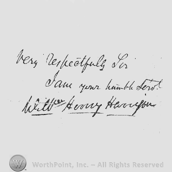Mark with Signature: William Henry Harrison. | #591305