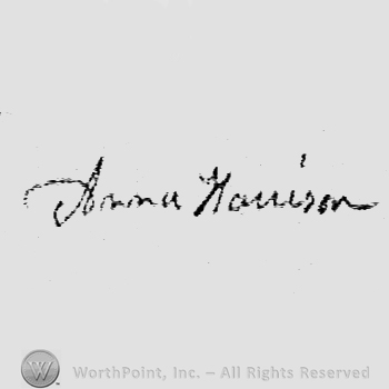 Mark with Signature: Anna Harrison. | #591307