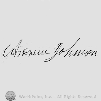 Mark with Signature: Andrew Johnson. | #591323