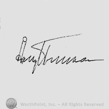 Mark with Signature: Harry S. Truman. | #591361