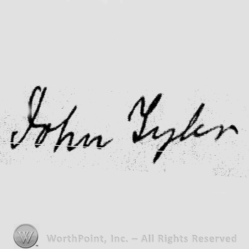 Mark with Signature: John Tyler. | #591366