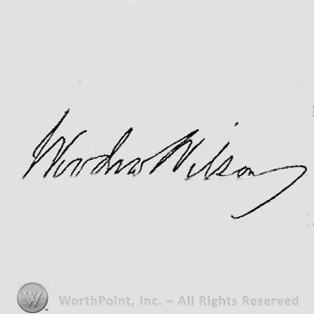 Mark with Signature: Woodrow Wilson. | #591372