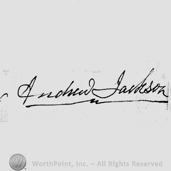 Mark with Signature: Andrew Jackson. | #591376