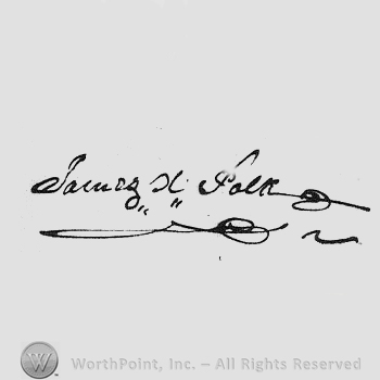 Mark with Signature: James K. Polk. | #591381