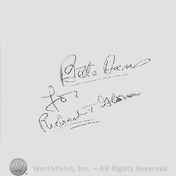 Mark with Signature: Bette Davis. | #591431