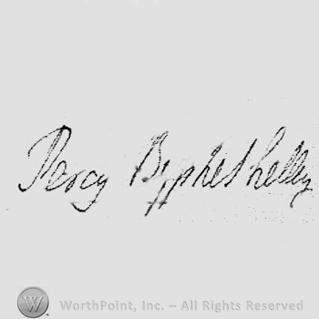 Mark with Signature: Percy Bysshe Shelley. | #591440