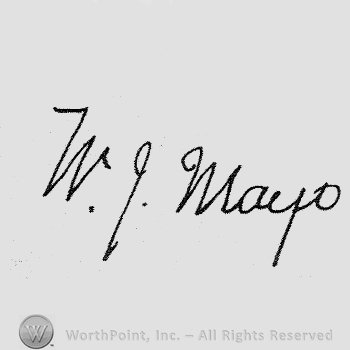 Mark with Signature: William James Mayo. | #591453