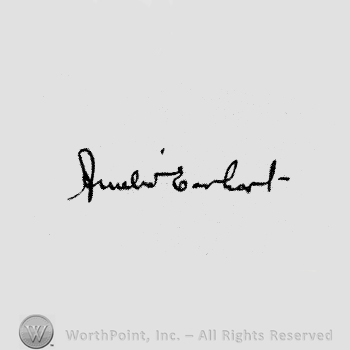 Mark with Signature: Amelia Earhart. | #591478