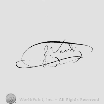 Mark with Signature: Giuseppe Verdi. | #591498