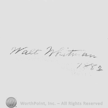 Mark with Signature: Walt Whitman. | #591500