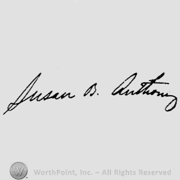 Mark with Signature: Susan B. Anthony. | #591502
