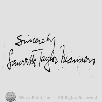 Mark with Signature: Laurette Taylor Manners. | #591509