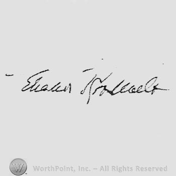 Mark with Signature: Eleanor Roosevelt. | #591532