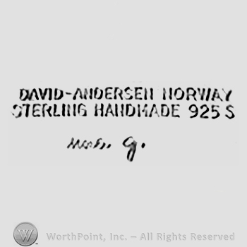 Mark with Words "DAVID-ANDERSEN/NORWAY/STERLING | #592784