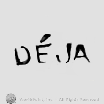 Mark with Word "DEJA" written in capital letters. | #592796