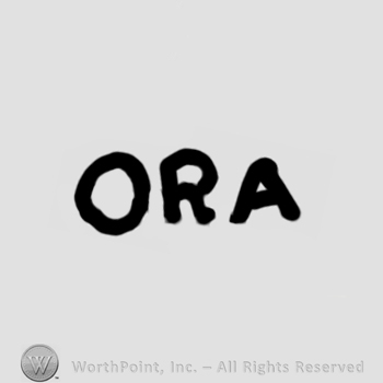 Mark with Word "ORA" written in capital letters. | #592933