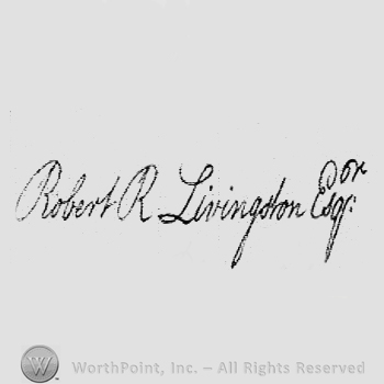 Mark with Signature: Robert R. Livingston Esqr.. | #593108