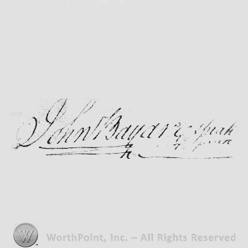 Mark with Signature: John Bayard. | #593120