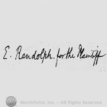 Mark with Signature: Edmund Randolph. | #593121